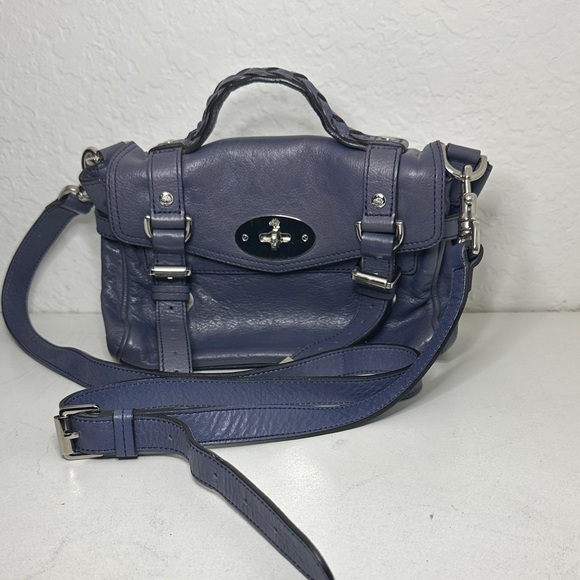Mulberry | Bags | Mulberry Alexa Mini Navy Leather Crossbody Bag | Poshmark